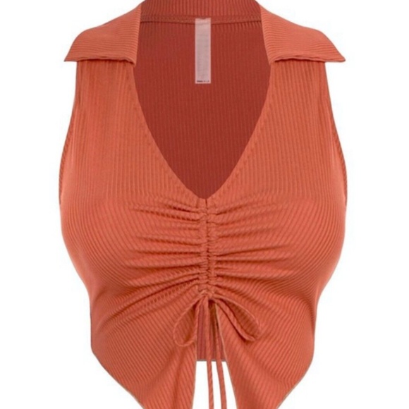 Chocolate | Tops | Women Fashion Sexy Solid Trendy Sleeveless Ruched ...